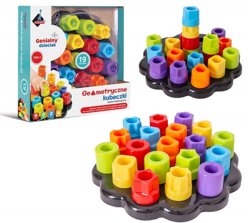 Askato, Klocki Geometryczne kubeczki - ASKATO | Sklep EMPIK.COM
