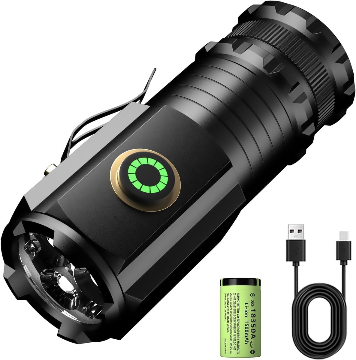 ASORT T8 Mini Latarka Taktyczna Kieszonkowa LED 10000 lm USB ...