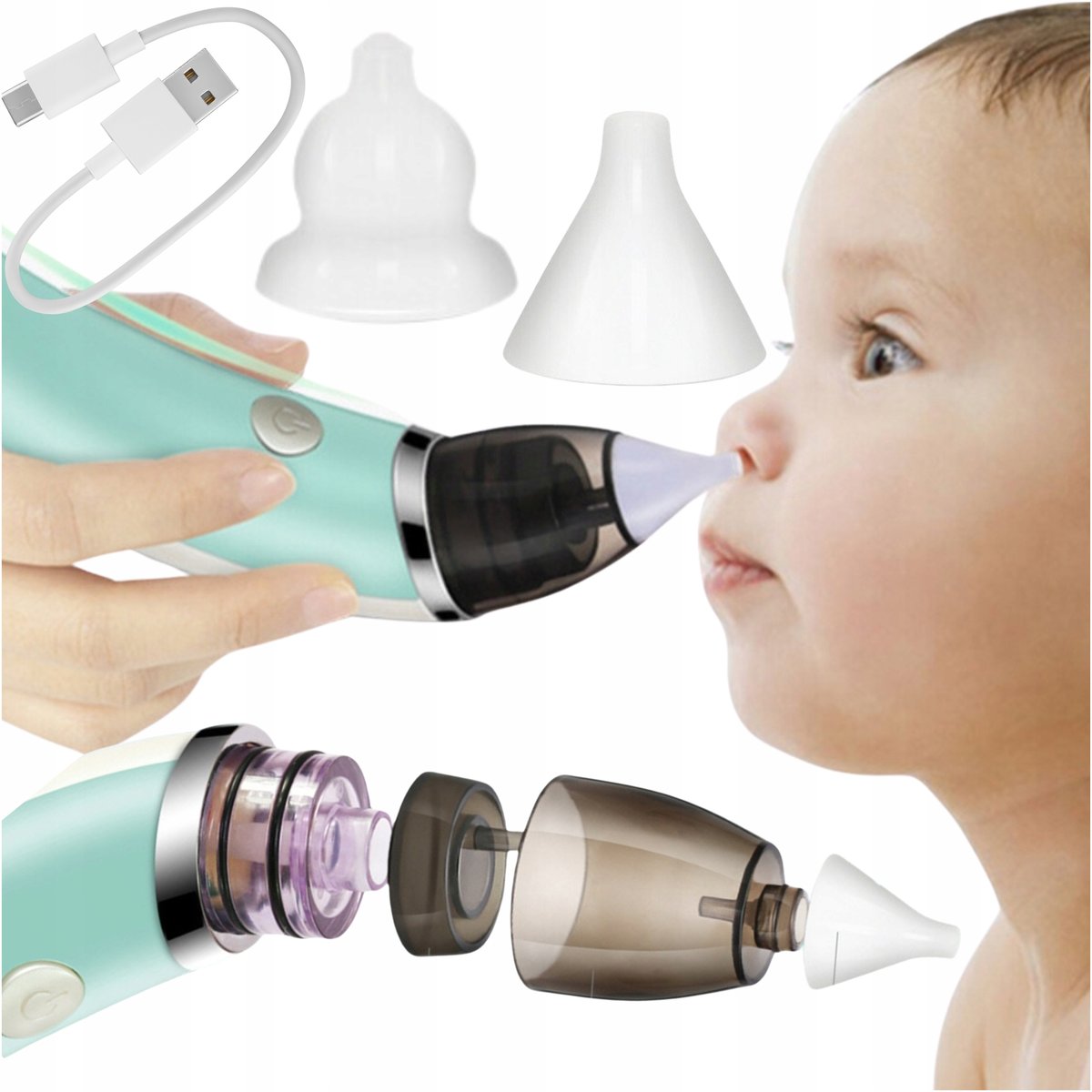 Aspirator Do Nosa Elektryczny Dla Niemowląt Do Usuwania Wydzieliny ...