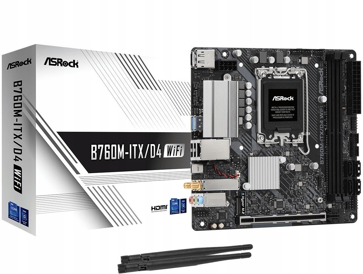 ASROCK Płyta główna B760M-ITX D4 WIFI s1700 2DDR4 mITX M.2 USB-C - Inna ...