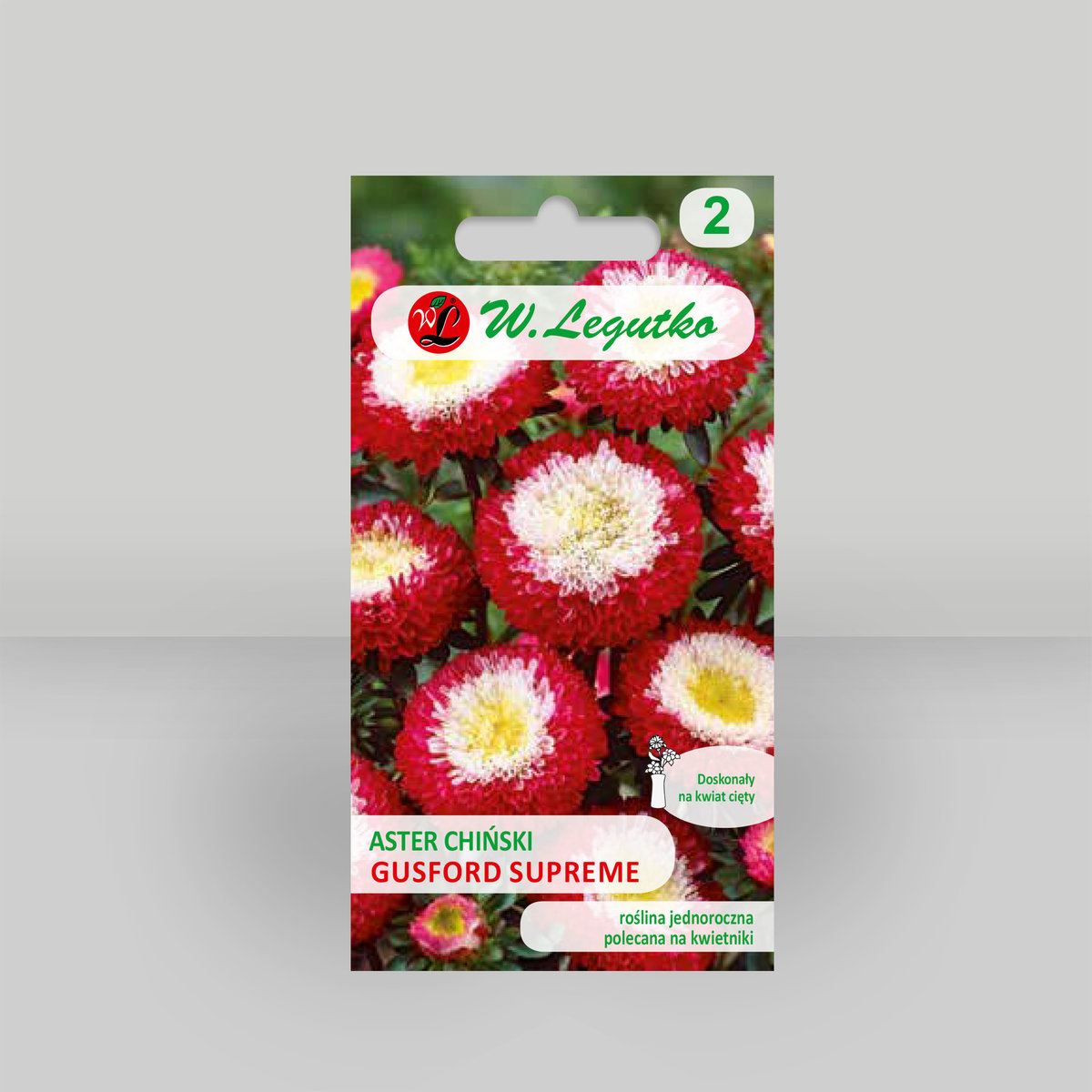 Aster chiński pomponowy Gusford Supreme Czerwony 0,5g - Nasiona - W ...