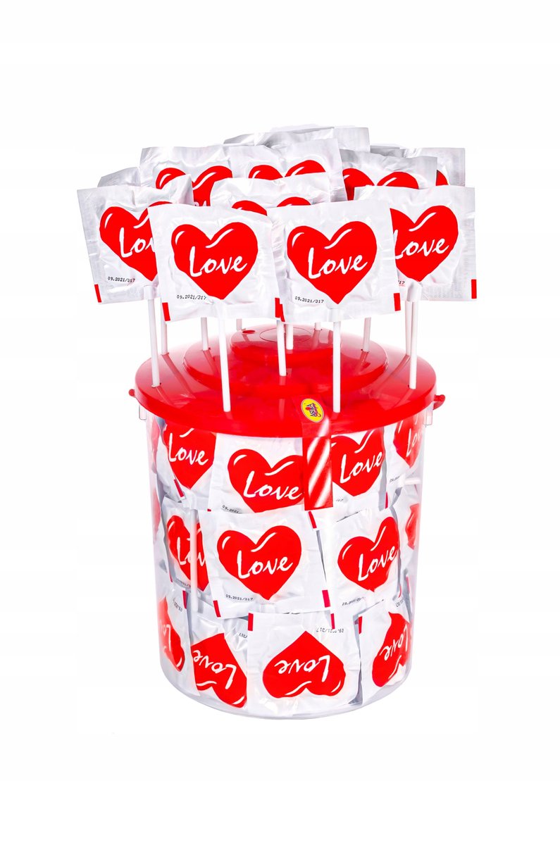 Astra Love Lizak Lizaki Serce Wiaderko na Walentynki 12g x 80szt ...