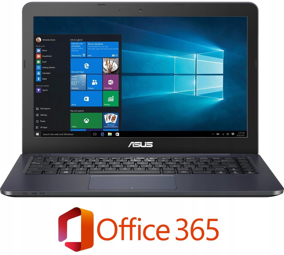 Asus 14'' Amd E2 4Gb 64Gb R2 Windows 10 Office 365 - Asus | Sklep EMPIK.COM