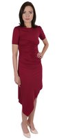 Asymetryczna, bordowa sukienka John Zack XL - sarcia.eu | Moda Sklep ...