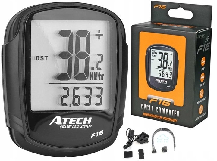 Atech Licznik rowerowy przewodowy 16 funkcji - Atech | Sport Sklep EMPIK.COM
