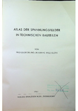 Atlas der spannungsfelder in technischen bauteilen - | Książka w Empik