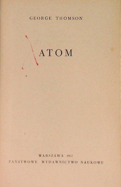 Atom - Thomson George | Książka w Empik