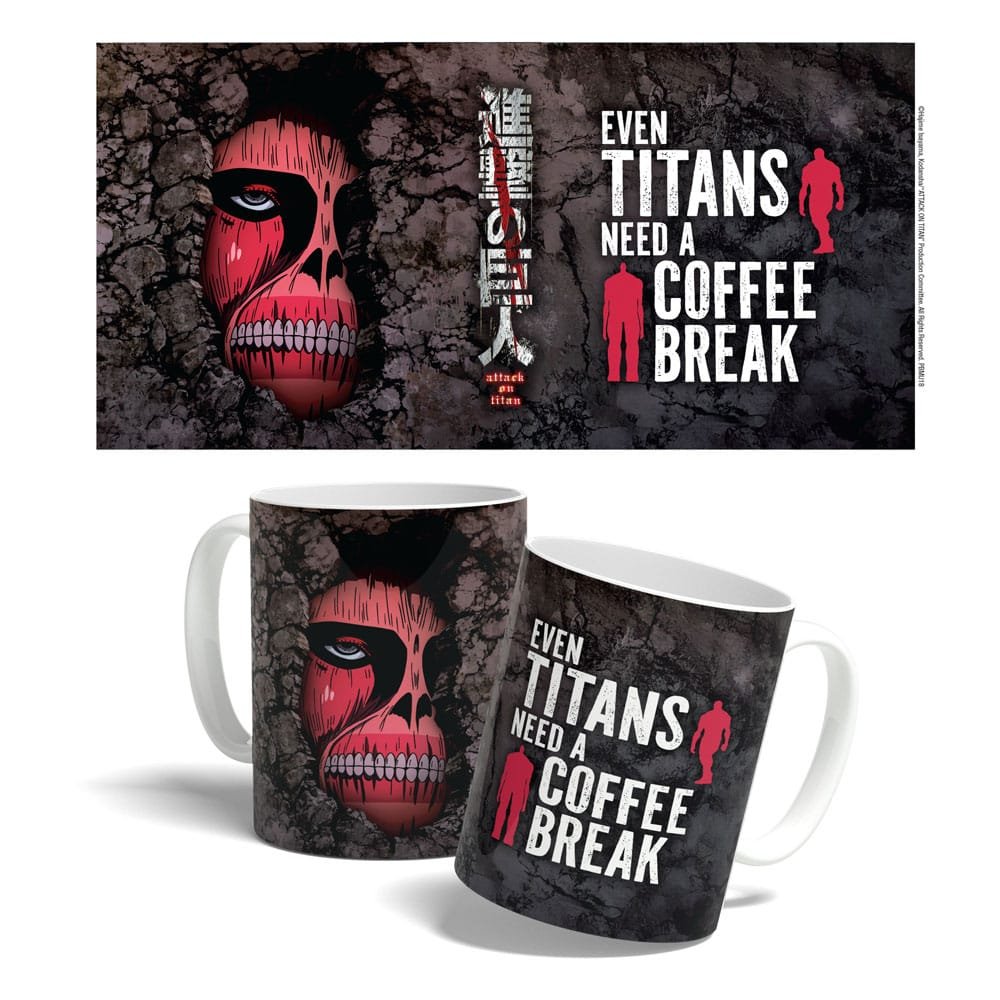 Attack on Titan Mug Titan Coffee Break Time 325 ml - Inna marka | Sklep ...