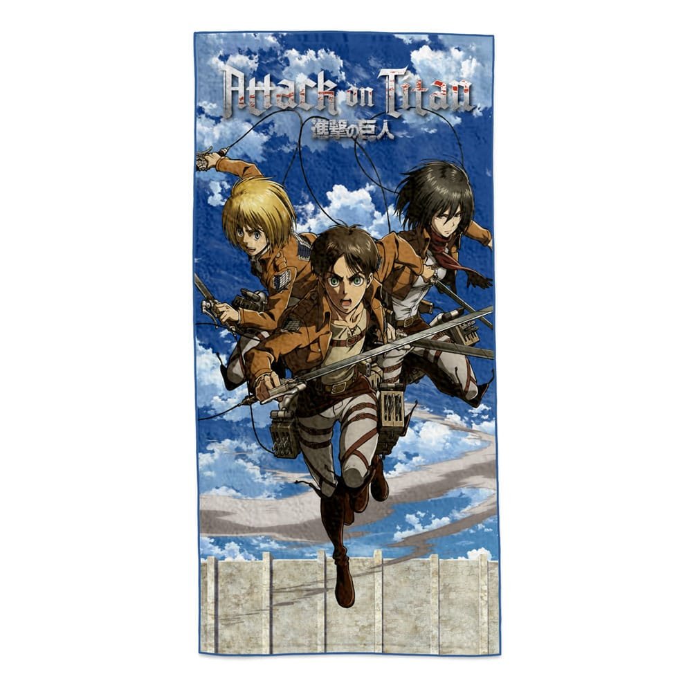 Attack on Titan Towel Eren, Mikasa & Armin 150 x 75 cm - Inna marka | Sklep EMPIK.COM