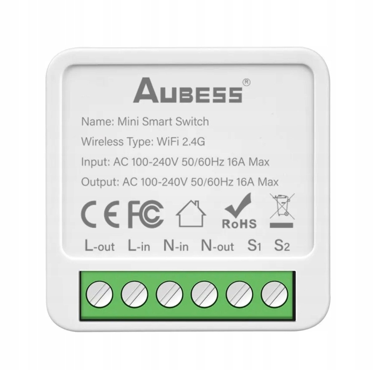 Aubess Wifi Mini Tuya Smart Switch 16A DIY przełącznik dwukierunkowy WIFI - Inna marka | Sklep ...