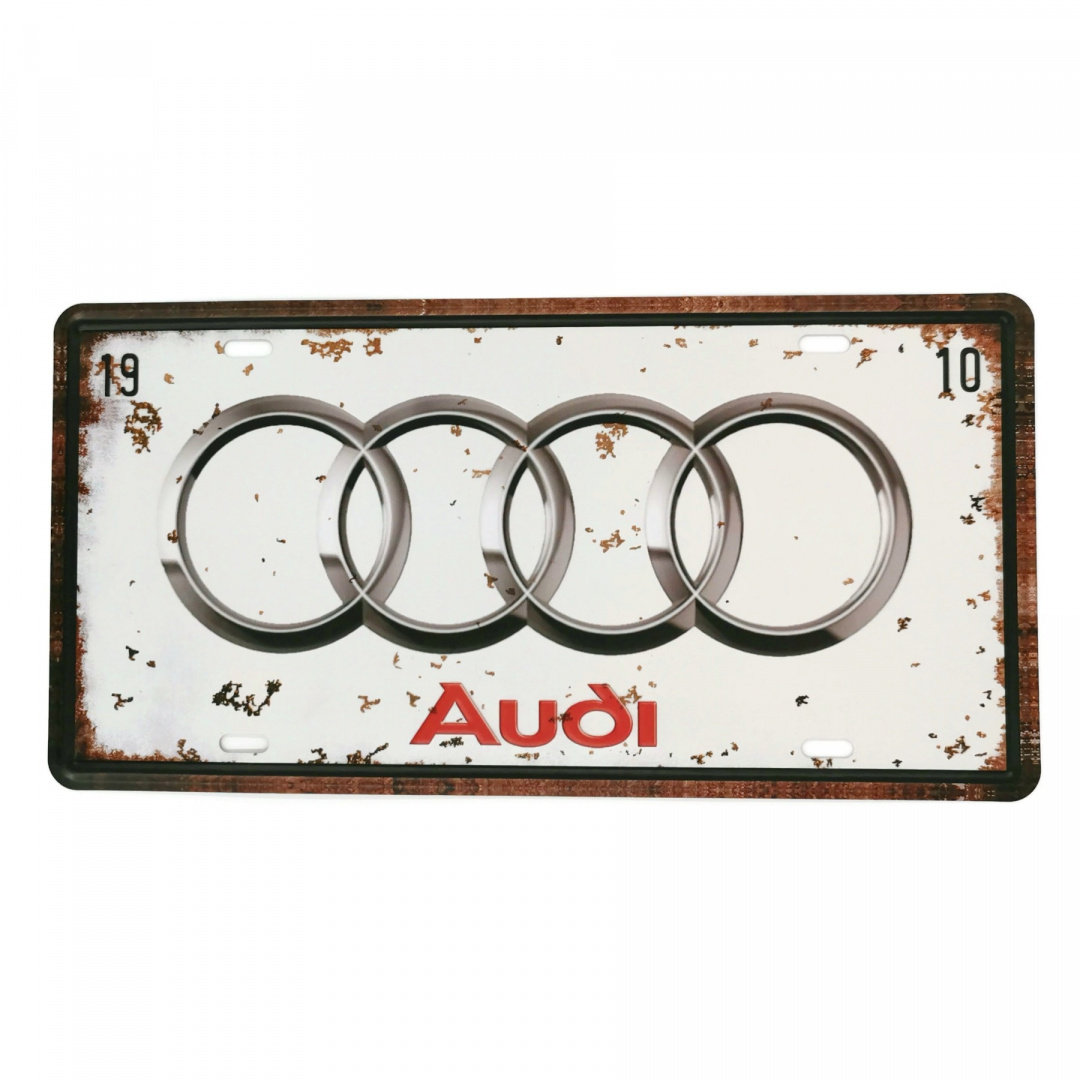 Audi Logo 4 Koła Tablica Metalowa Blacha Ozdobna - Inna marka | Sklep ...