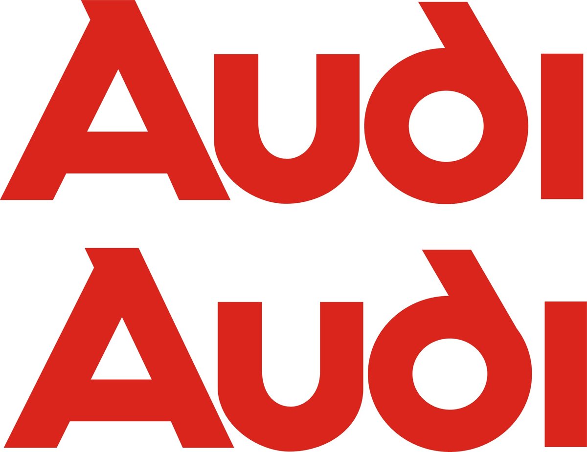 AUDI LOGO NAPIS czerwone naklejki na samochód / drzwi - YESS-naklejki ...