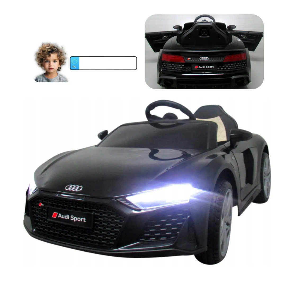 Audi R8 Sport Czarny Auto Na Akumulator Eva Skóra Pilot - Audi | Sklep ...