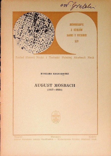 August Mosbach - Ergetowski Ryszard | Książka w Empik