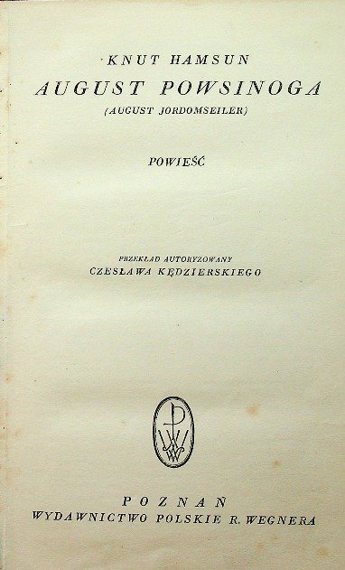 August Powsinoga 1931 r. - W opisie | Książka w Empik