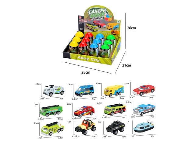 AUTKA METALOWE W JAJKU MIX WZORÓW - 1 szt. - Icom | Sklep EMPIK.COM