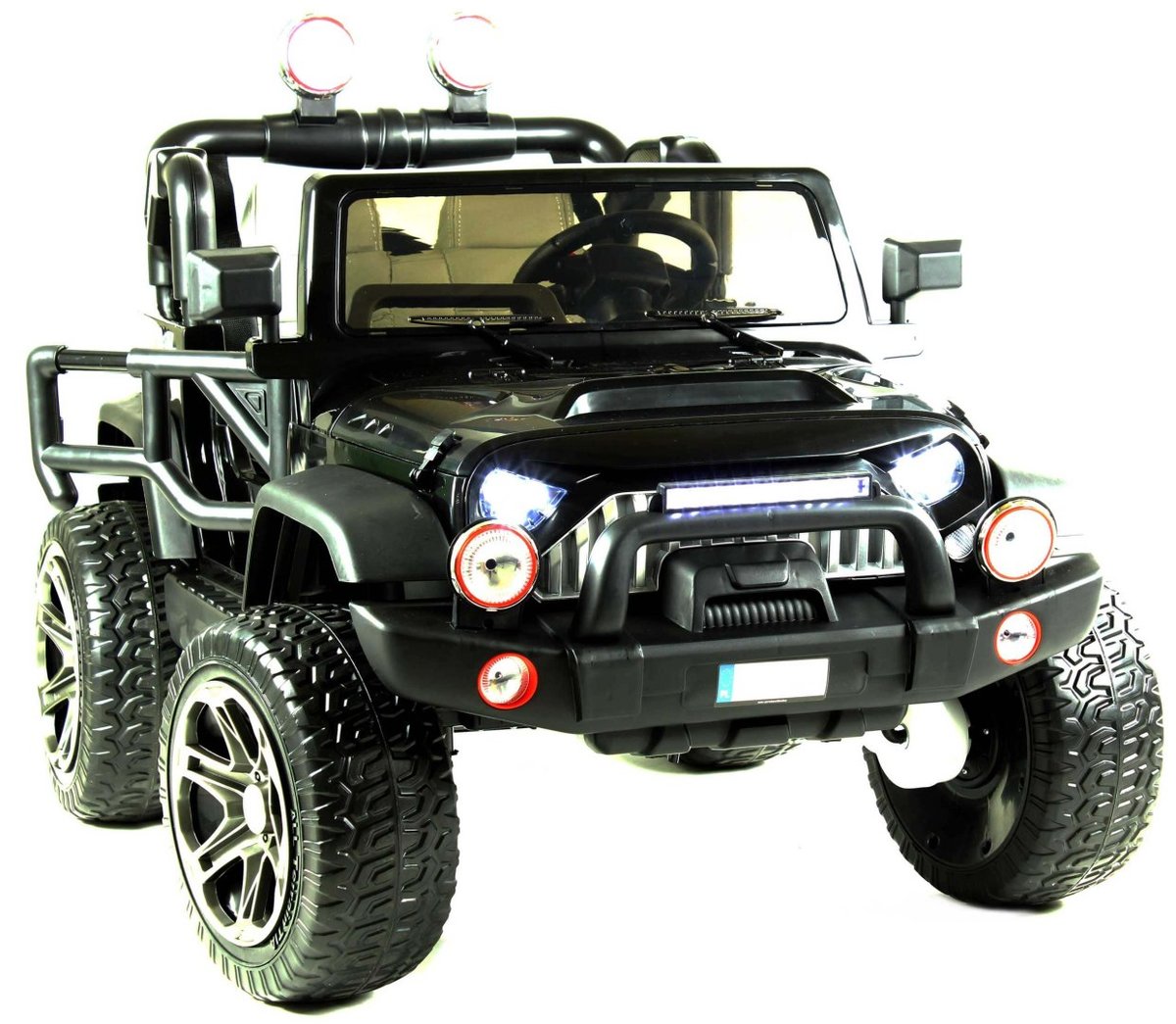 Auto na akumulator dla dzieci 4x4 skóra EVA pilot CAR-JL-4-CZARNY ...