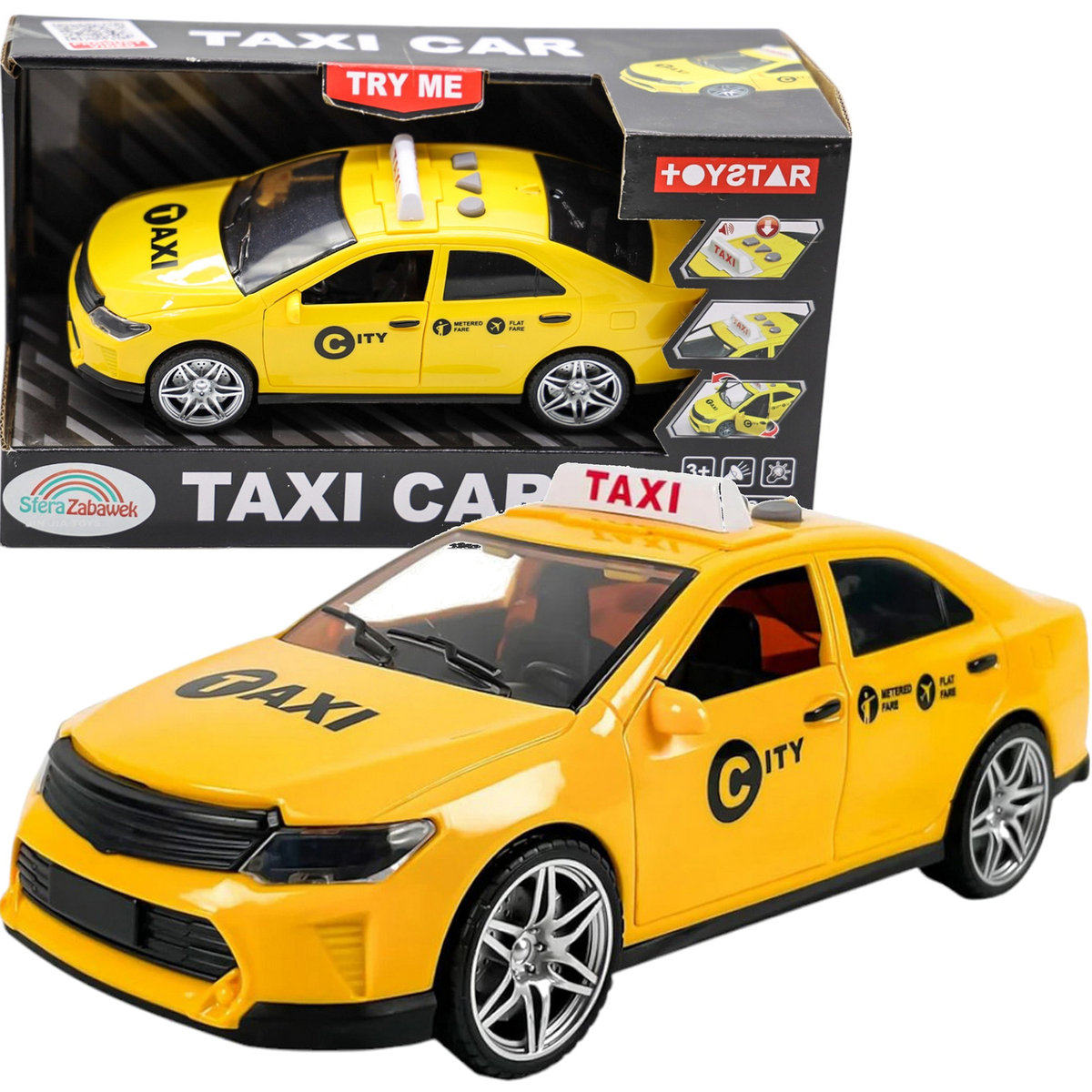 Auto taxi Samochód zabawka zabawki dla dzieci taksówka światła dźwięki ...