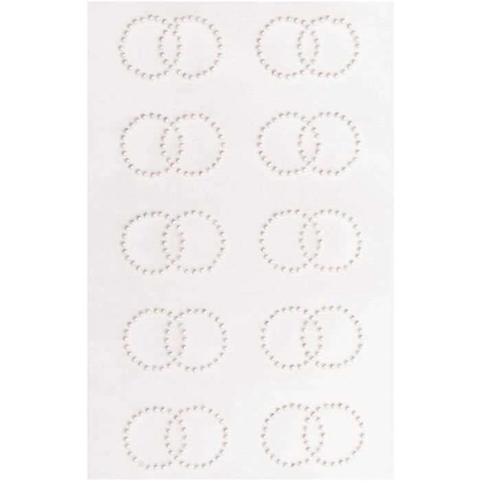 Autokleje perłowe 'Rico Design - Paper Poetry' Podwójne pierścienie 3 ...