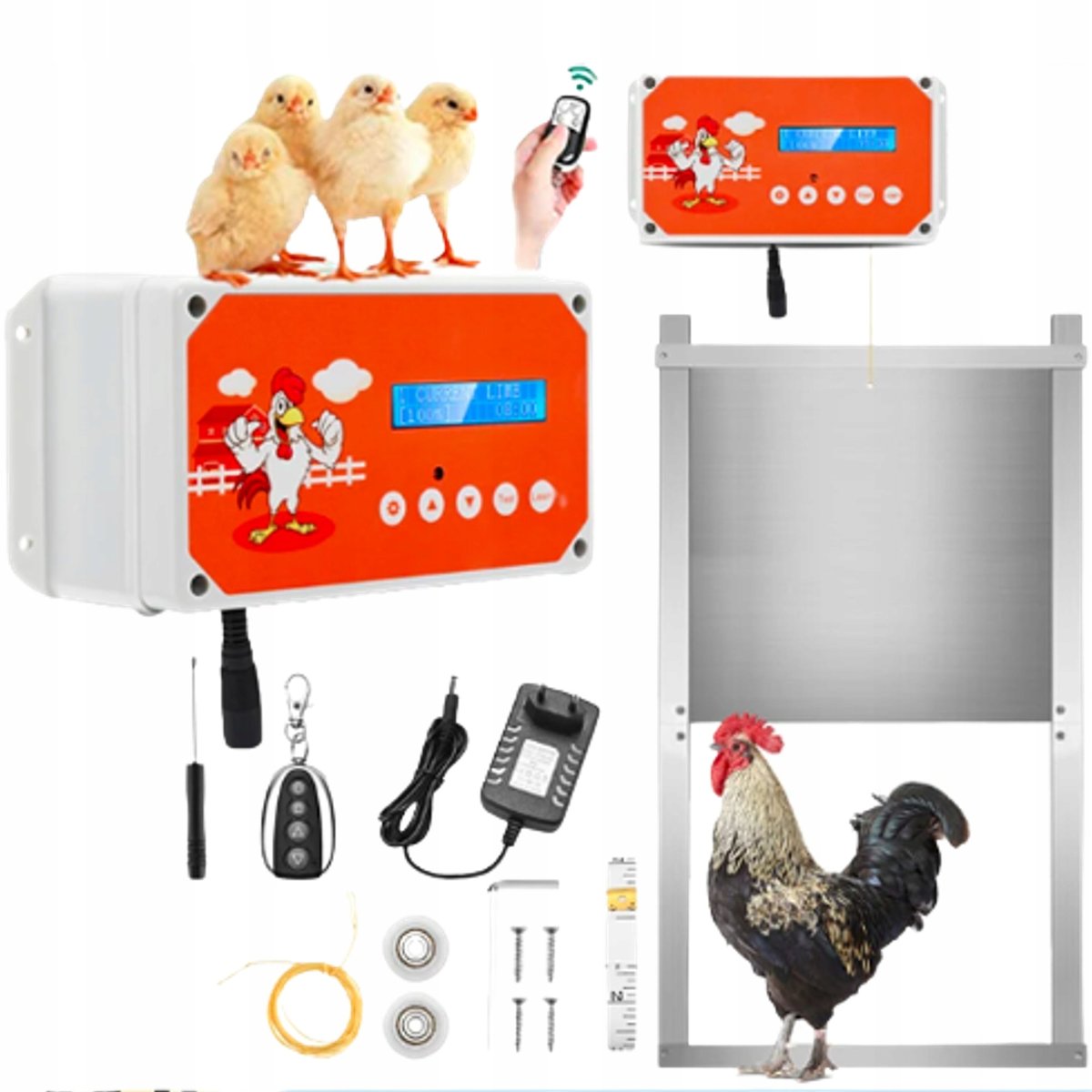 automatyczne drzwi do kurnika zamknięcie XL timer mechanizm zestaw ...