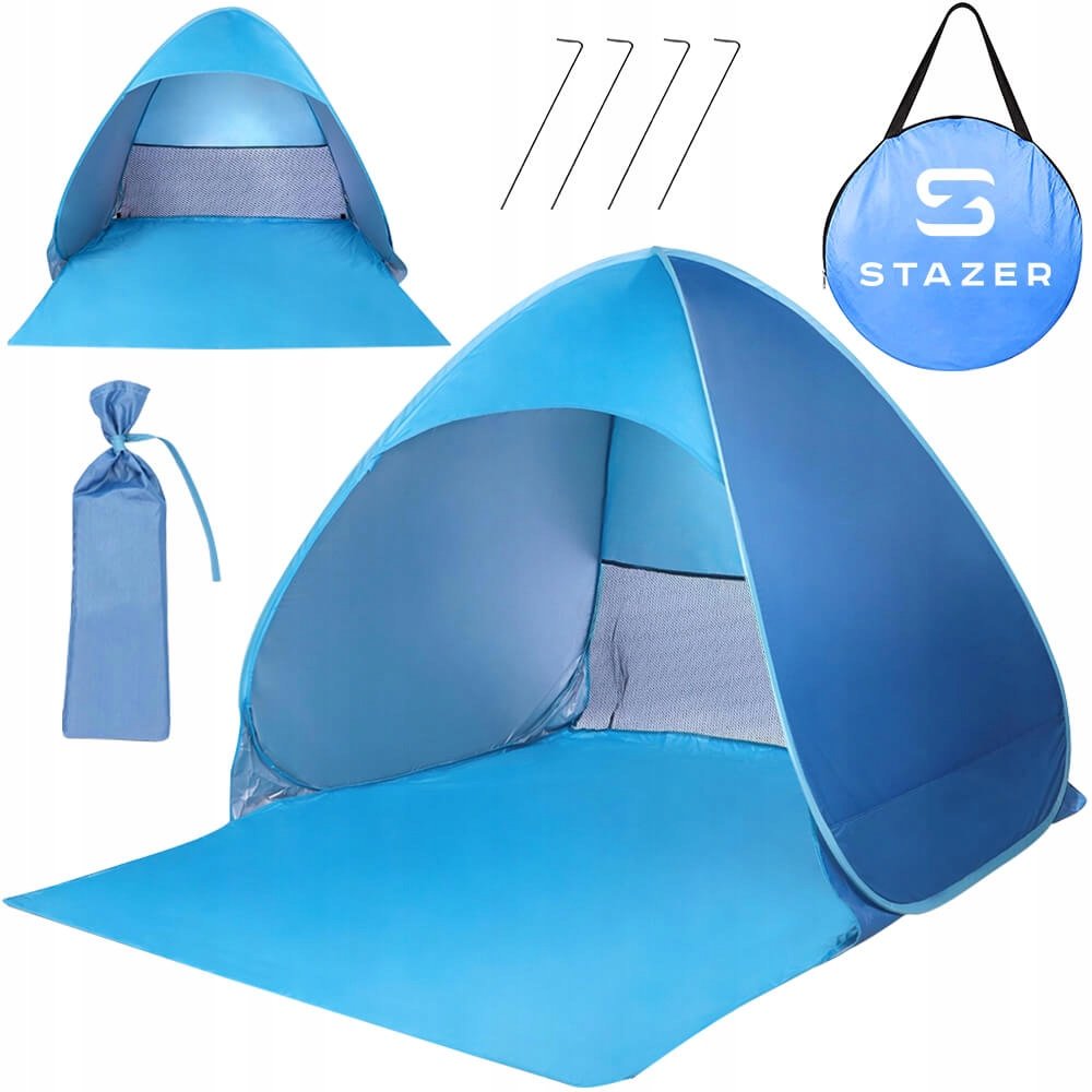 AUTOMATYCZNY NAMIOT PLAŻOWY NA PLAŻĘ SAMOROZKŁADAJĄCY POPUP 165x150x110 ...