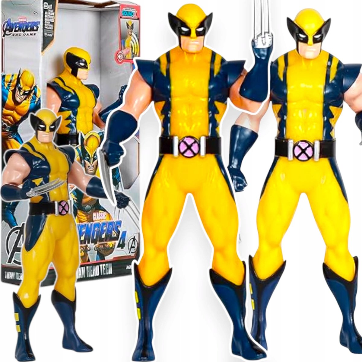 AVENGERS DUŻA FIGURKA INTERAKTYWNA WOLVERINE 30cm RUCHOMA ŚWIECI DŹWIĘK ...