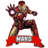 Avengers Opłatek Na Tort Postać XXL 20 CM + Napis Tekst Imię Postacie ...