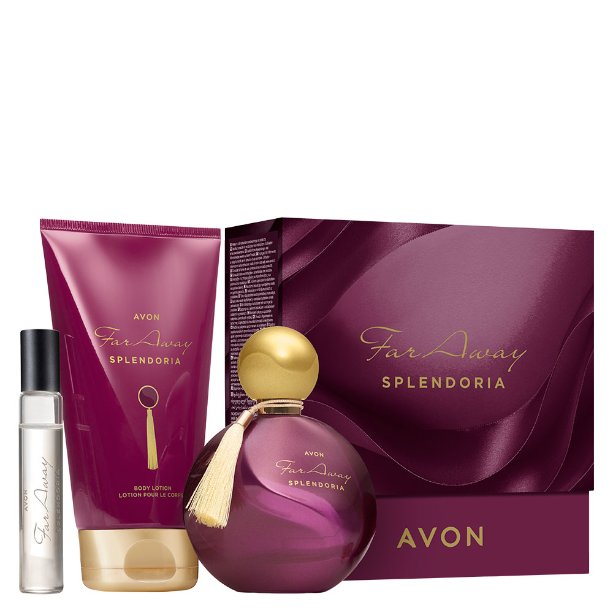 Avon, Far Away Splendoria, Zestaw kosmetyków w ozdobnym kartonie, 3 szt ...