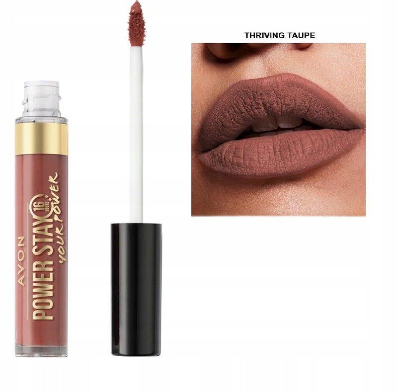 AVON Matowa szminka w płynie „16 godzin” Powerstay THRIVING TAUPE ...