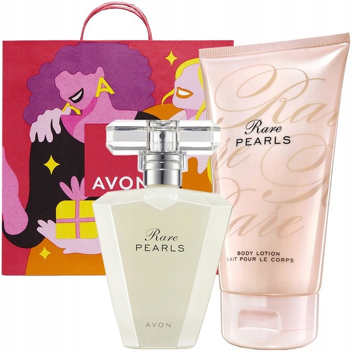 Avon, Rare Pearls, Zestaw kosmetyków, woda perfumowana, 50ml + balsam ...