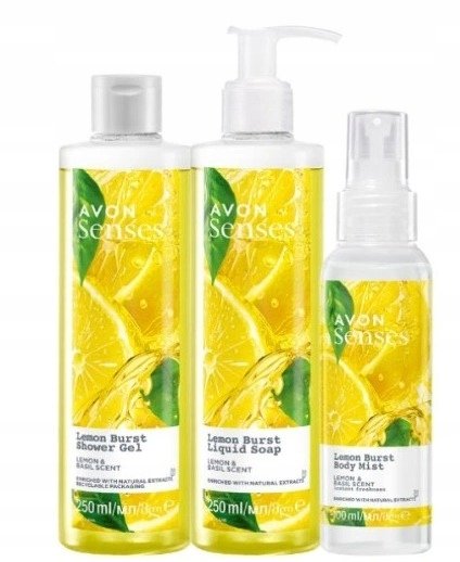 Avon zestaw LEMON BURST cytryna i bazylia 3 szt | Sklep EMPIK.COM