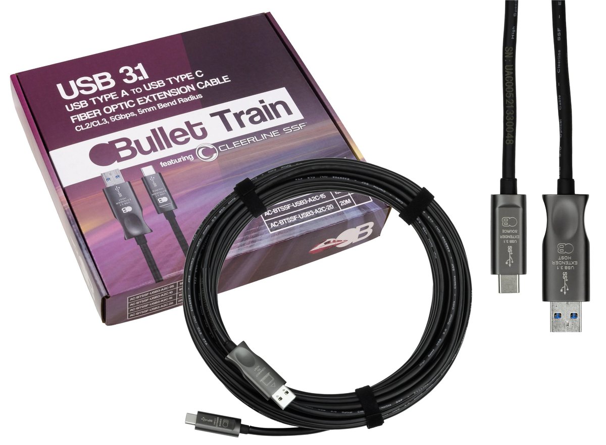 AVPro Edge Bullet Train 5m kabel USB 3.1 USB-C optyczny SSF 10Gbps CL2 ...