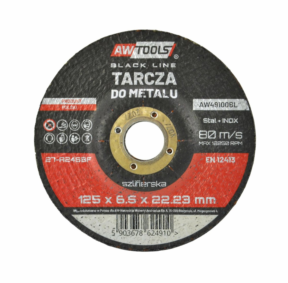 Aw tarcza do metalu szlifierska 125*6,5mm black line. - AWTOOLS | Sklep EMPIK.COM