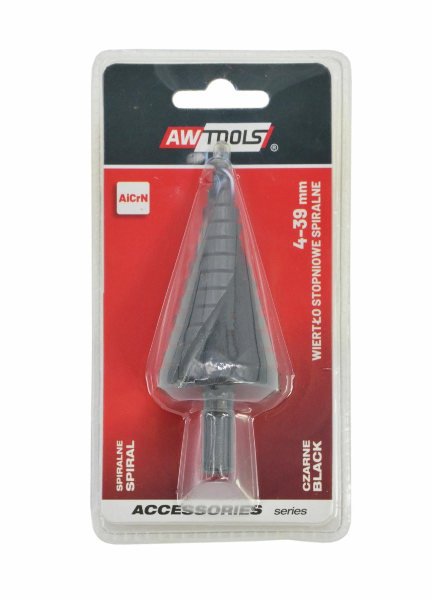 Aw wiertło stopniowe spiralne/ 4-39mm/ aicrn/ czarne. - AWTOOLS | Sklep EMPIK.COM