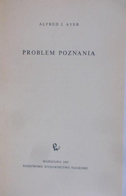 Ayer Problem poznania - Ayer Alfred J. | Książka w Empik