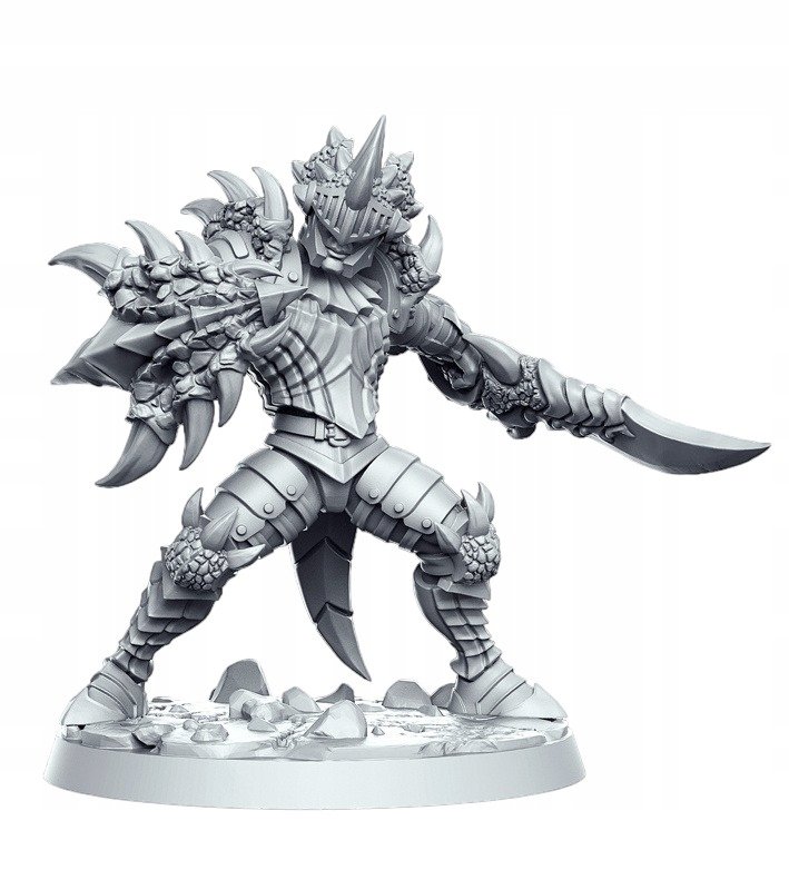 Azzidesh mutant rycerz figurka + podstawka do DND D&D 3D druk 12k mini ...