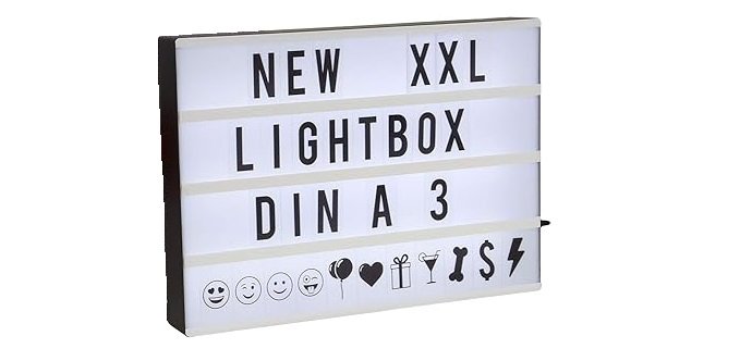 B.K.Licht Podświetlana tablica Lightbox LED A3 120 liter i symboli 42 x 30 cm - B.K.Licht ...