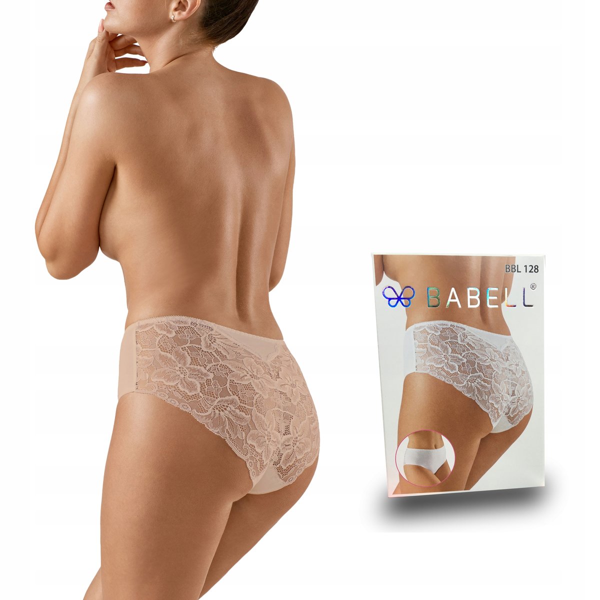 Babell BBL 128 Koronkowe Figi bawełna Beżowy M - Inna marka | Moda Sklep EMPIK.COM