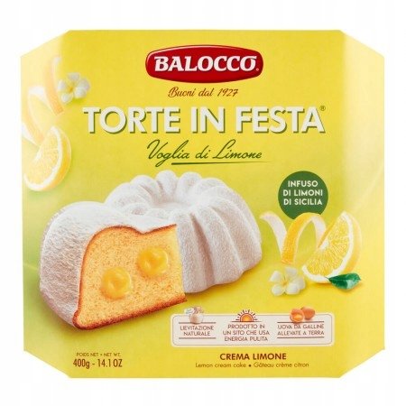 Babka cytrynowa Torta in Festa Limone 400g - Balocco z kremem włoska ...