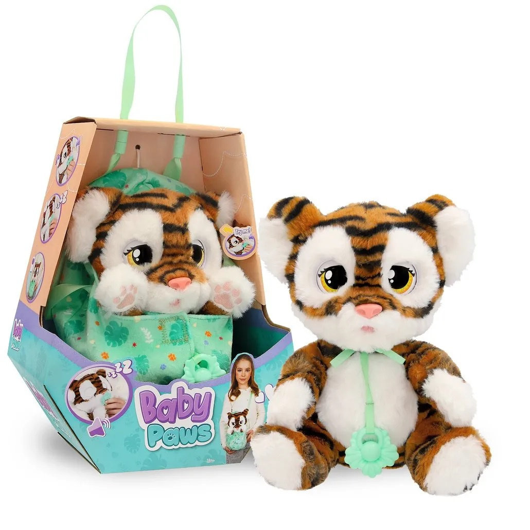 BABY PAWS Interaktywny Pluszowy Tygrys Z Dźwiękiem Dla Dzieci - Inna ...