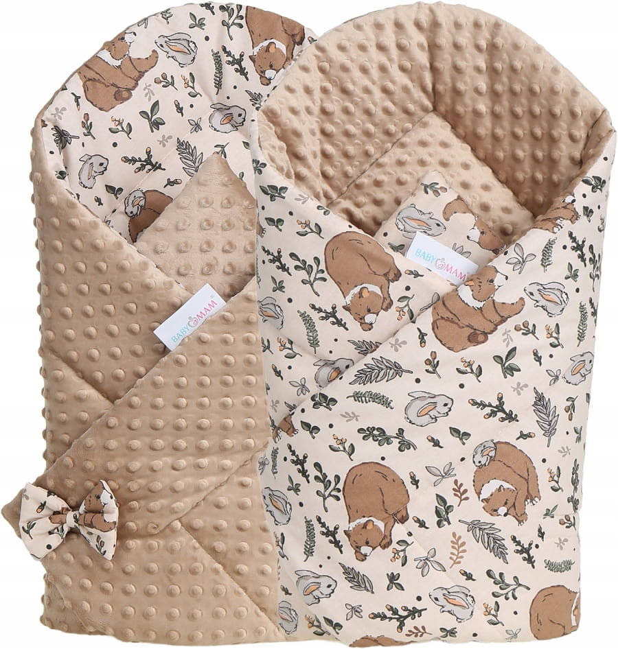 Babymam rożek becik niemowlęcy otulacz minky 80x80 - Babymam | Sklep EMPIK.COM