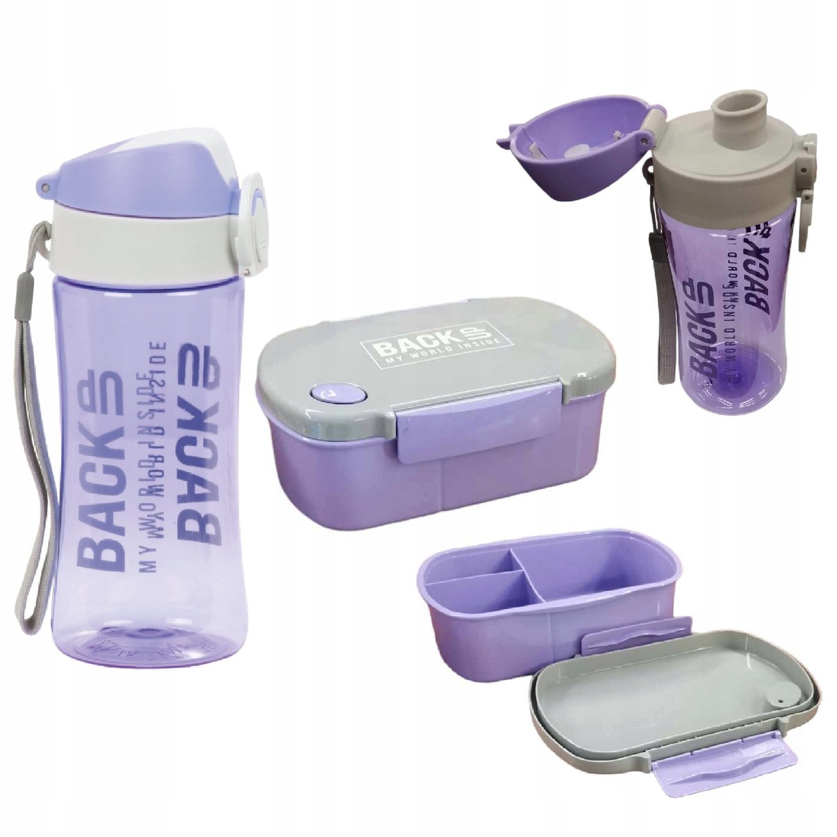 BACK UP BIDON 400 ML+BACK UP ŚNIADANIÓWKA POJEMNIK LUNCH BOX B - Inna ...