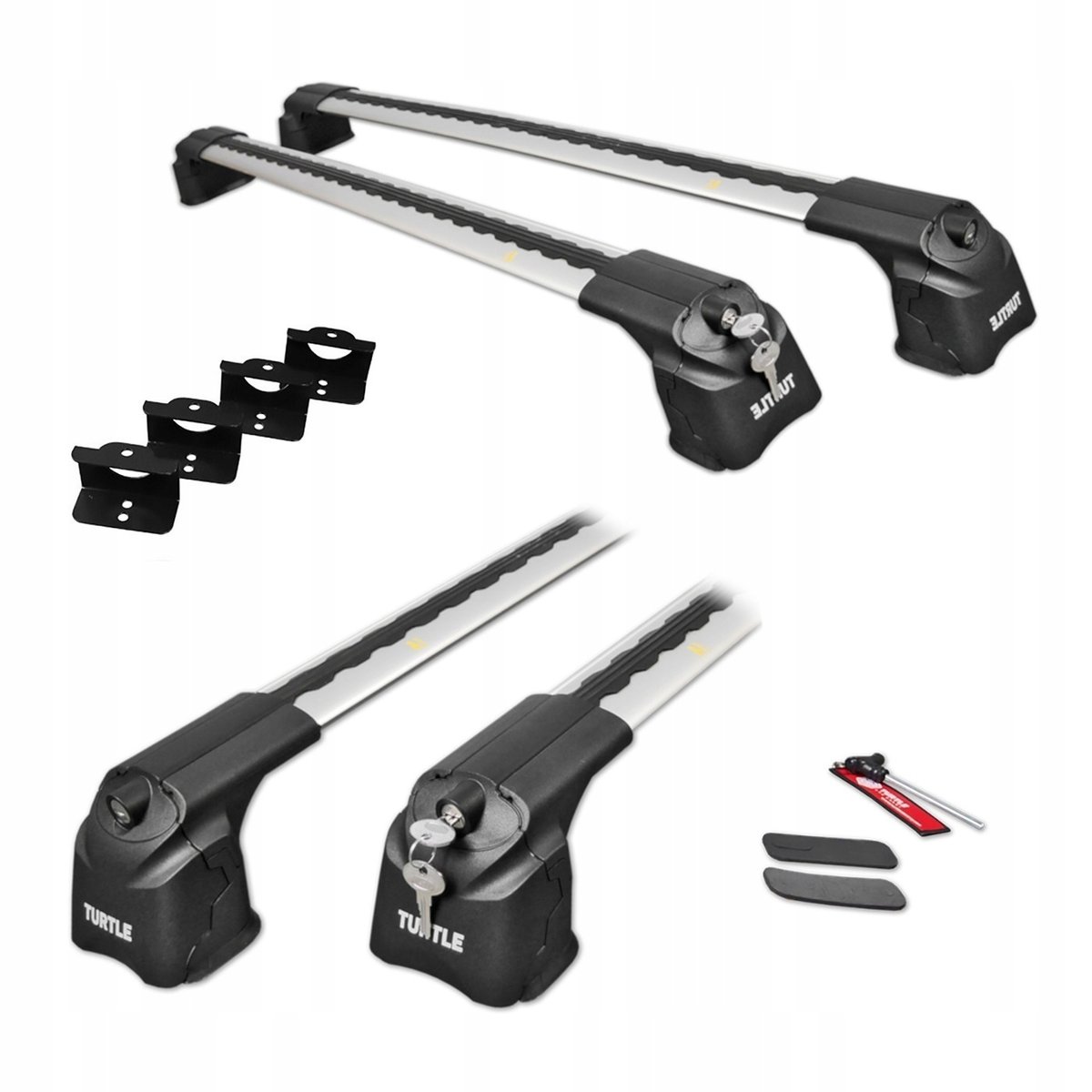 Bagażnik dachowy bazowy niski Turtle Air3 Air-3 MC03005 srebrny 116/116 - Inna marka ...