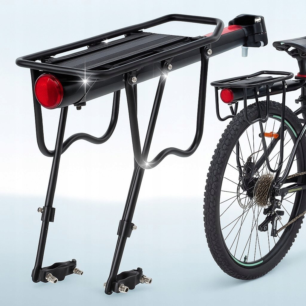 Bagażnik Rowerowy Tylny Uniwersalny 50Kg Regulowany Aluminiowy Z Odblaskiem - Anytech | Sport ...