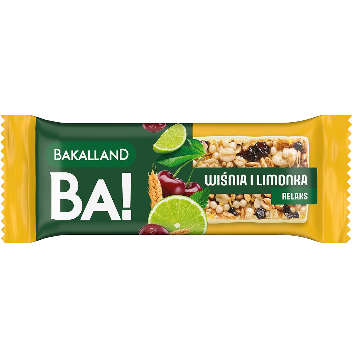BAKALLAND BA!lans Baton Zbożowy Wiśnia z Limonką 38g - Bakalland ...