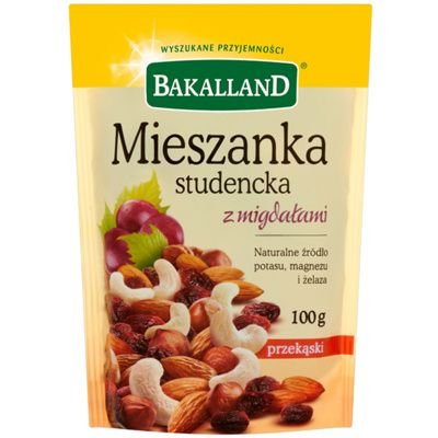 Bakalland, mieszanka studencka z migdałami, 100 g - Bakalland | Sklep EMPIK.COM