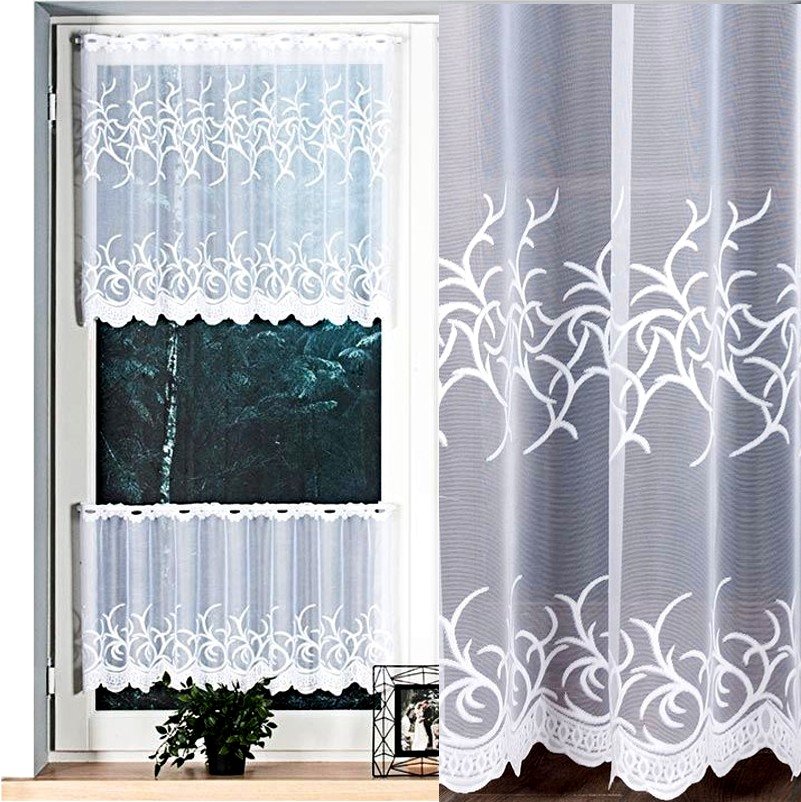 Bakaro Zazdrostka żakardowa wzór 23297, wys.60cm, kolor biały (na metry) - HomeDekorator | Sklep ...