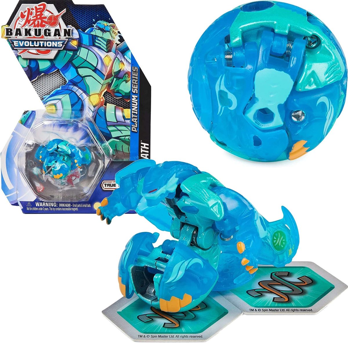 Bakugan Evolutions Figurka Bitewna True Metal Platinum Wrath i Karty ...