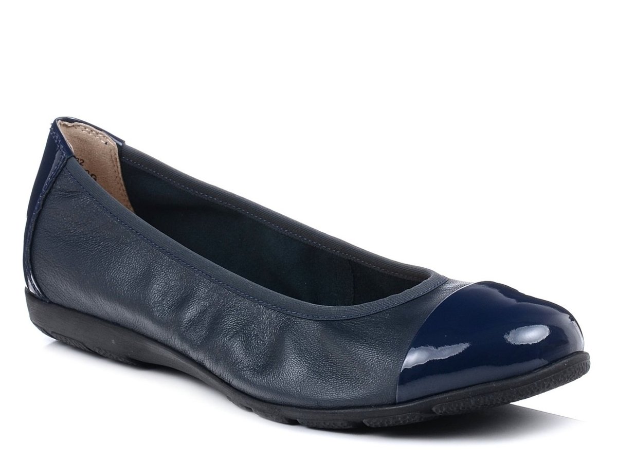 Baleriny baletki damskie skórzane Caprice 22152 granatowe-38 - Caprice | Moda Sklep EMPIK.COM