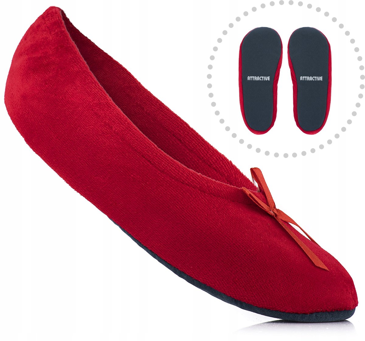 Baletki, balerinki wygodne kapcie domowe 38/39 - ATTRACTIVE | Moda ...